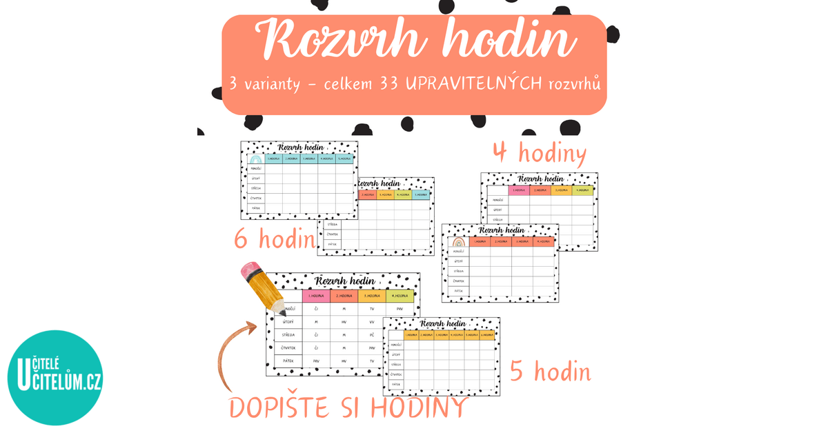 Puntíková třída - ROZVRH HODIN - Nezařazené k předmětu | UčiteléUčitelům.cz